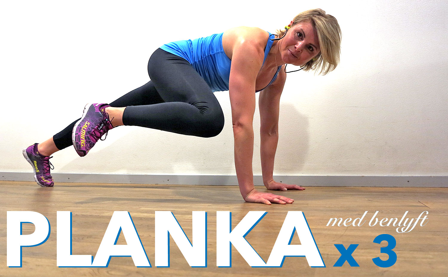 Planka med benlyft x 3 i film