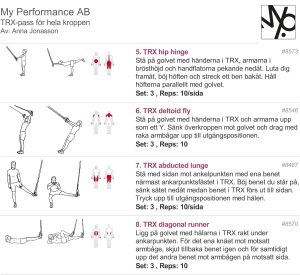 Helkroppspass med TRX – 2 program i olika nivåer - Anna Jonasson ...