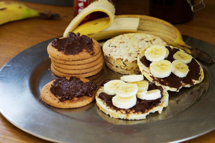 Nutellakex - ett gott fika med olika sorters kex, nutella och banan